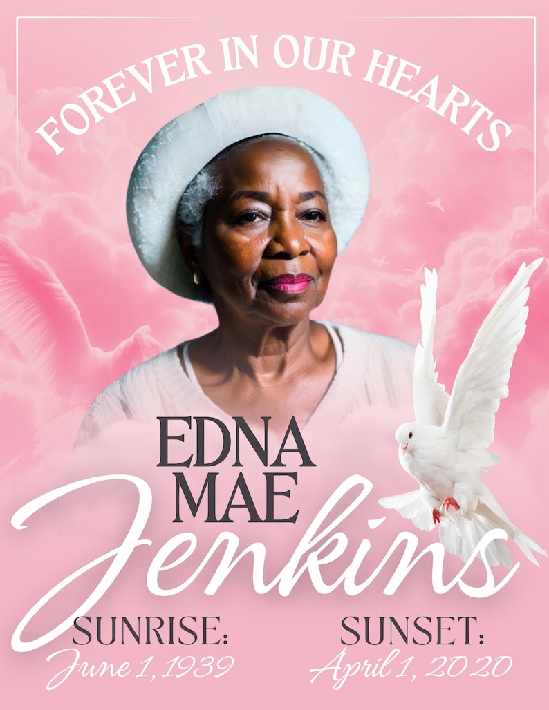 Memorial Flyer Canva Pro Template, Funeral Flyer, in Loving Memory ...