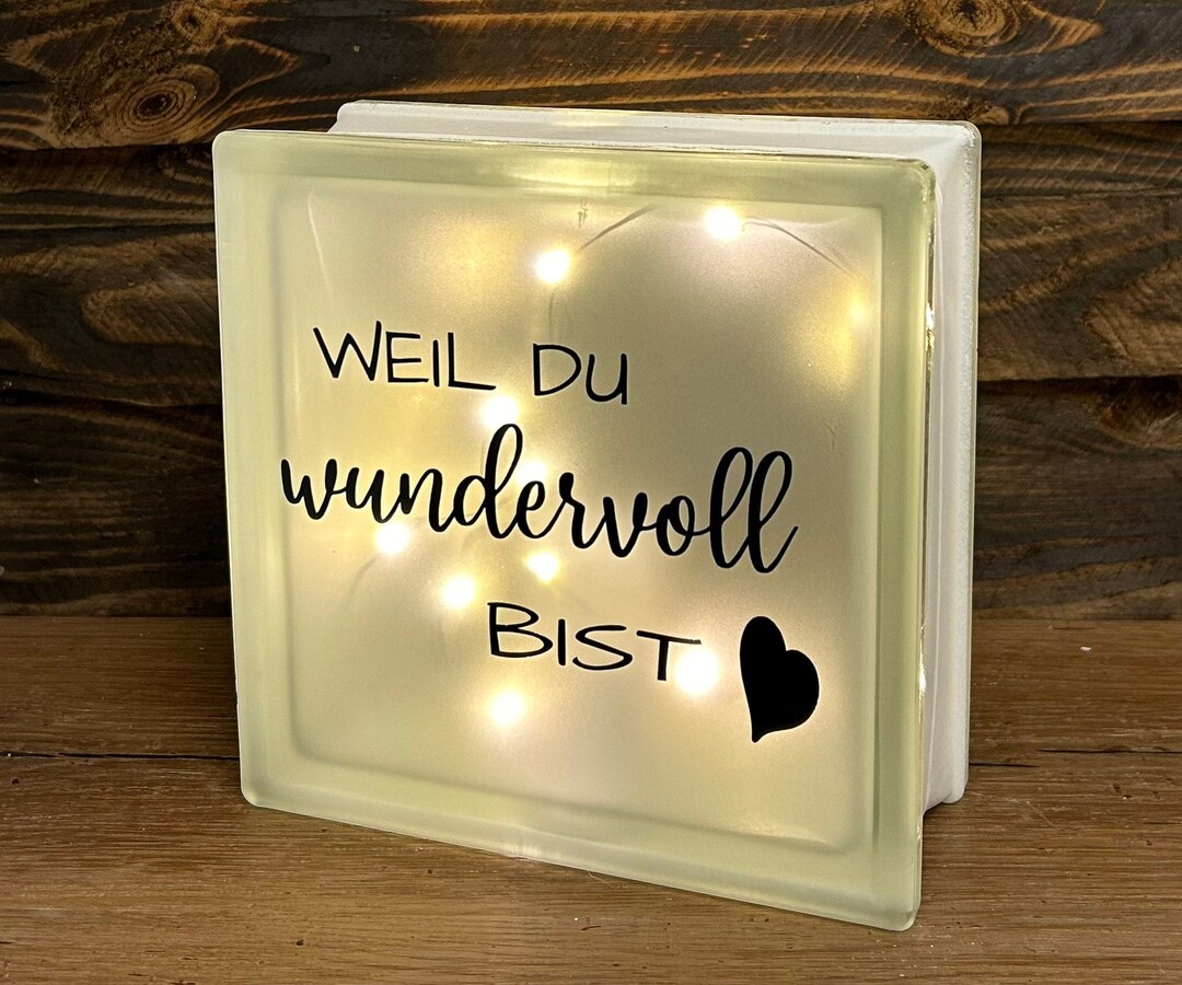 Illuminated Decorative Glass Block With Timer Light Glass Block Glass ...