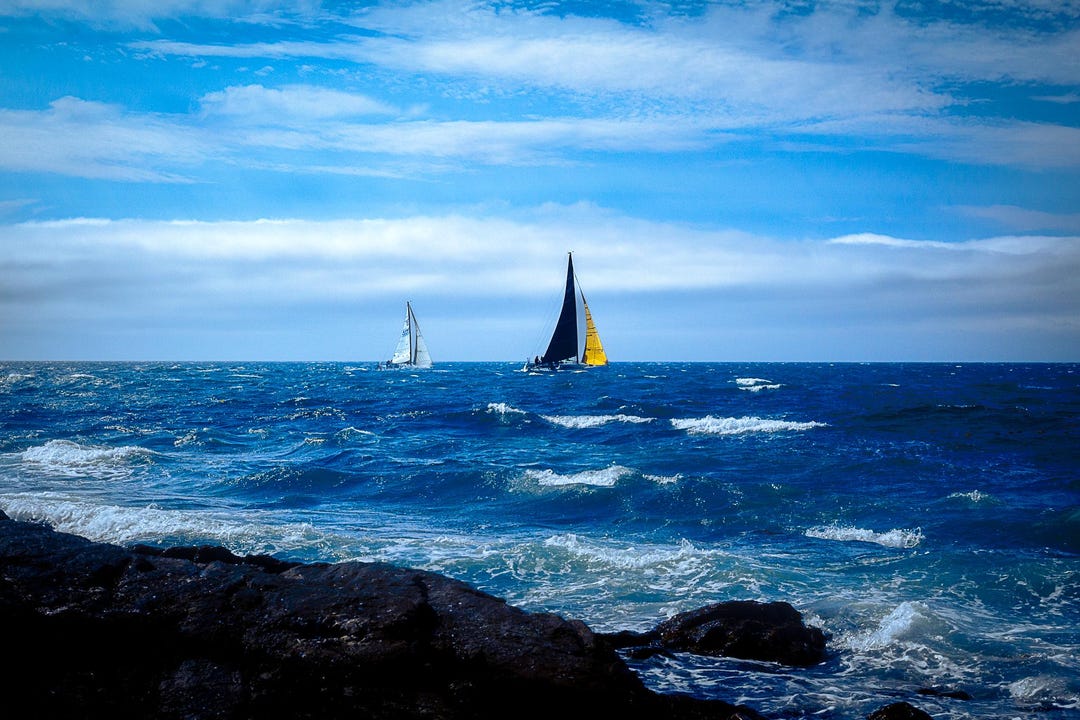 Sailboat Photography Print: Choppy Waters, Victoria BC (digital ...