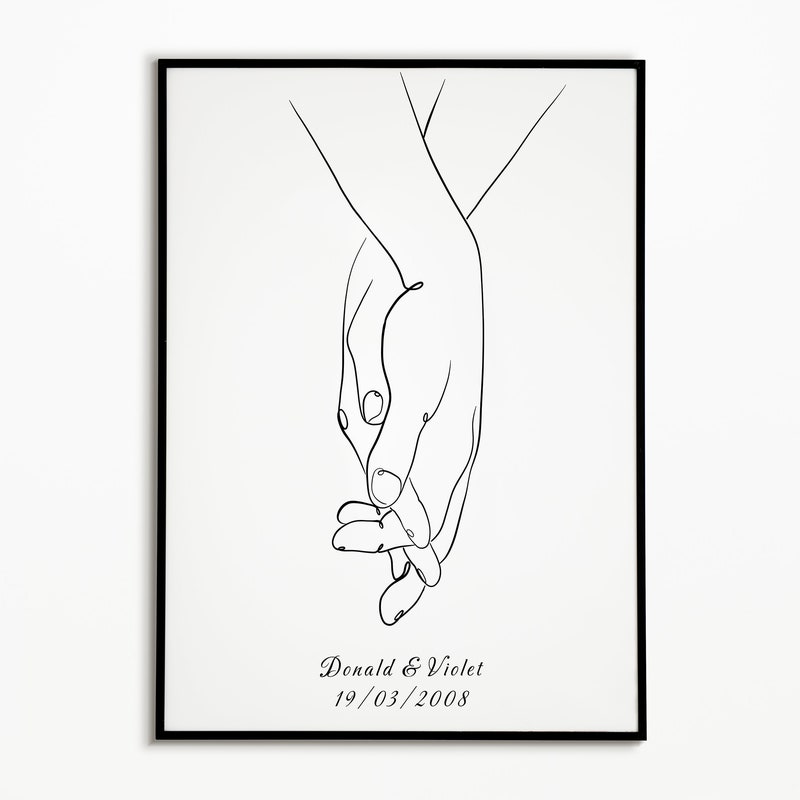 Holding Hands Line Art - Etsy