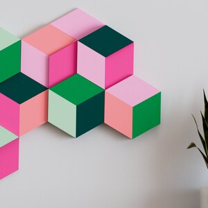 3D Effect Cube Wall Tiles in Tons of Sizes & Colors 8in Wide. Get A ...