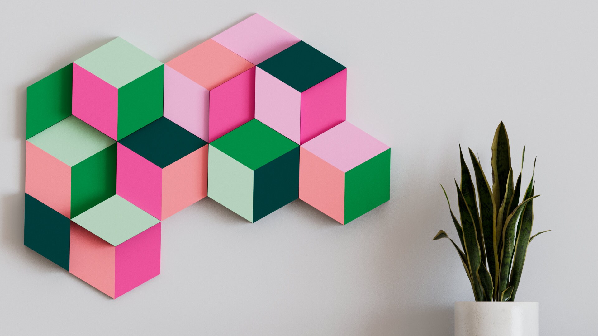 3D Effect Cube Wall Tiles in Tons of Sizes & Colors 4in Wide. Get A ...