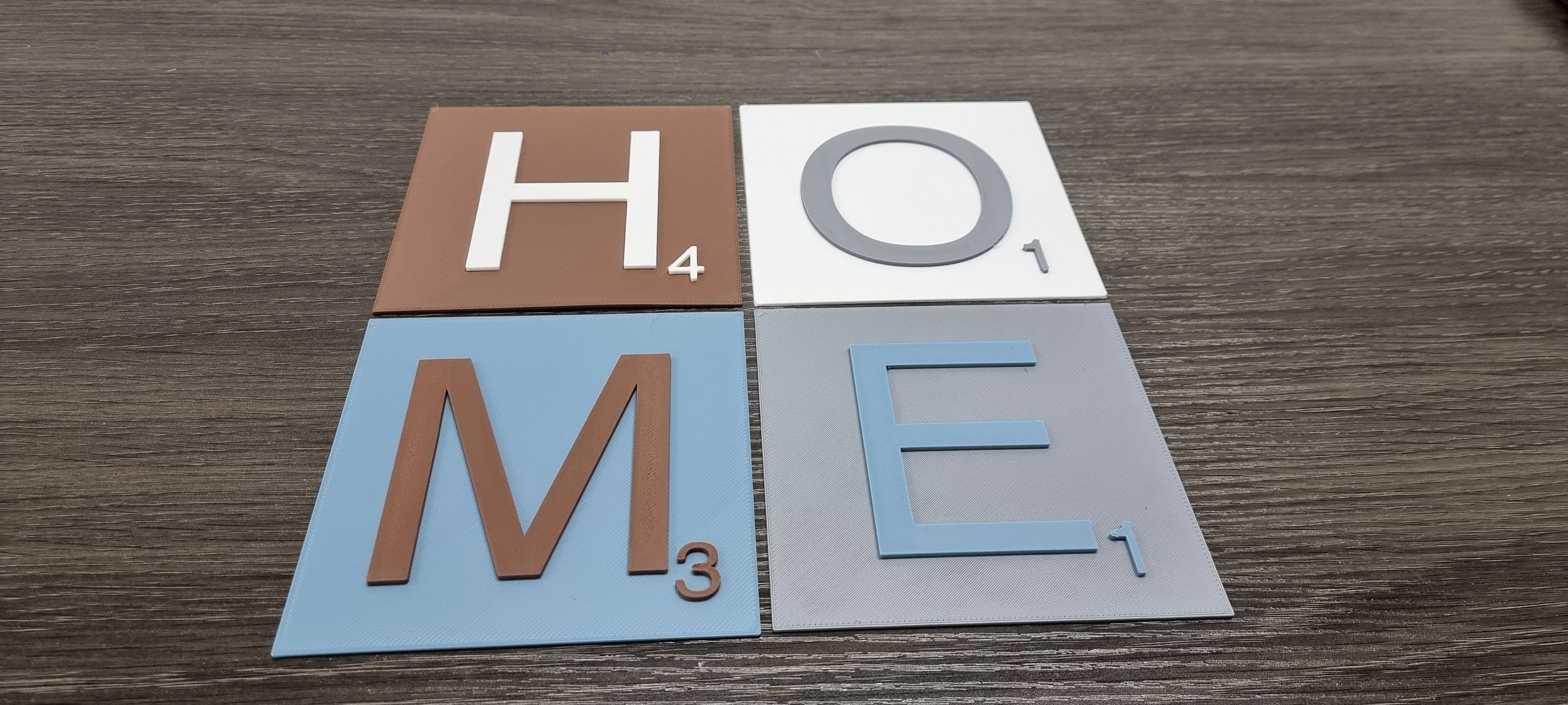 Custom Color Board Game Look Letter Tiles 6 Inch. Modern Look Board ...