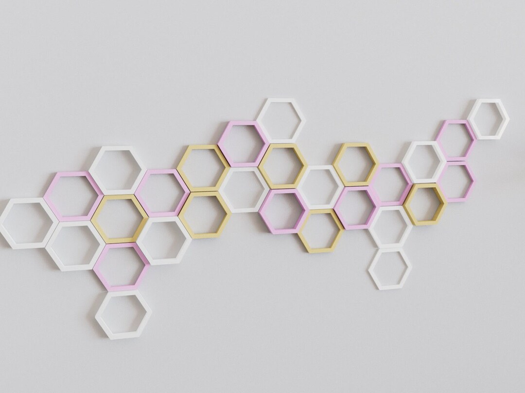3D Hollow Hexagon Wall Tiles in Tons of Sizes & Colors! Get A Modern ...