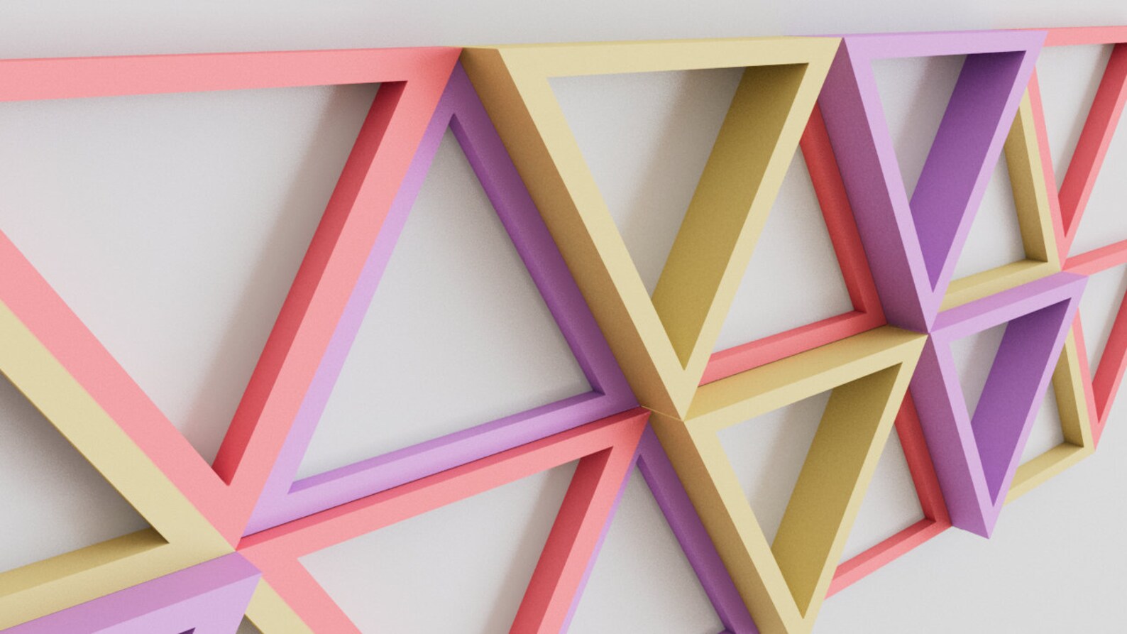 3D Hollow Triangle Wall Tiles in Tons of Sizes & Colors 6in Wide. Get A ...