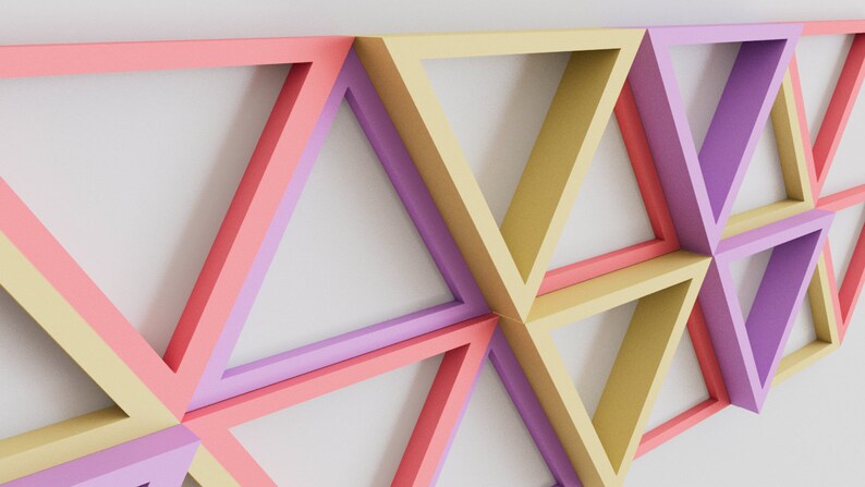 3D Hollow Triangle Wall Tiles in Tons of Sizes & Colors 6in Wide. Get A ...