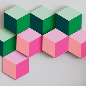 3D Cube Wall Tiles in Tons of Sizes & Colors 6in Wide. Get A Modern 3D ...