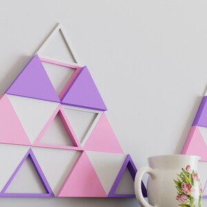 3D Hollow Triangle Wall Tiles in Tons of Sizes & Colors! 6in Wide. Get ...