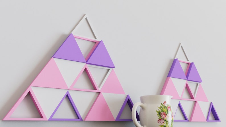 3D Hollow Triangle Wall Tiles in Tons of Sizes & Colors 6in Wide. Get A ...