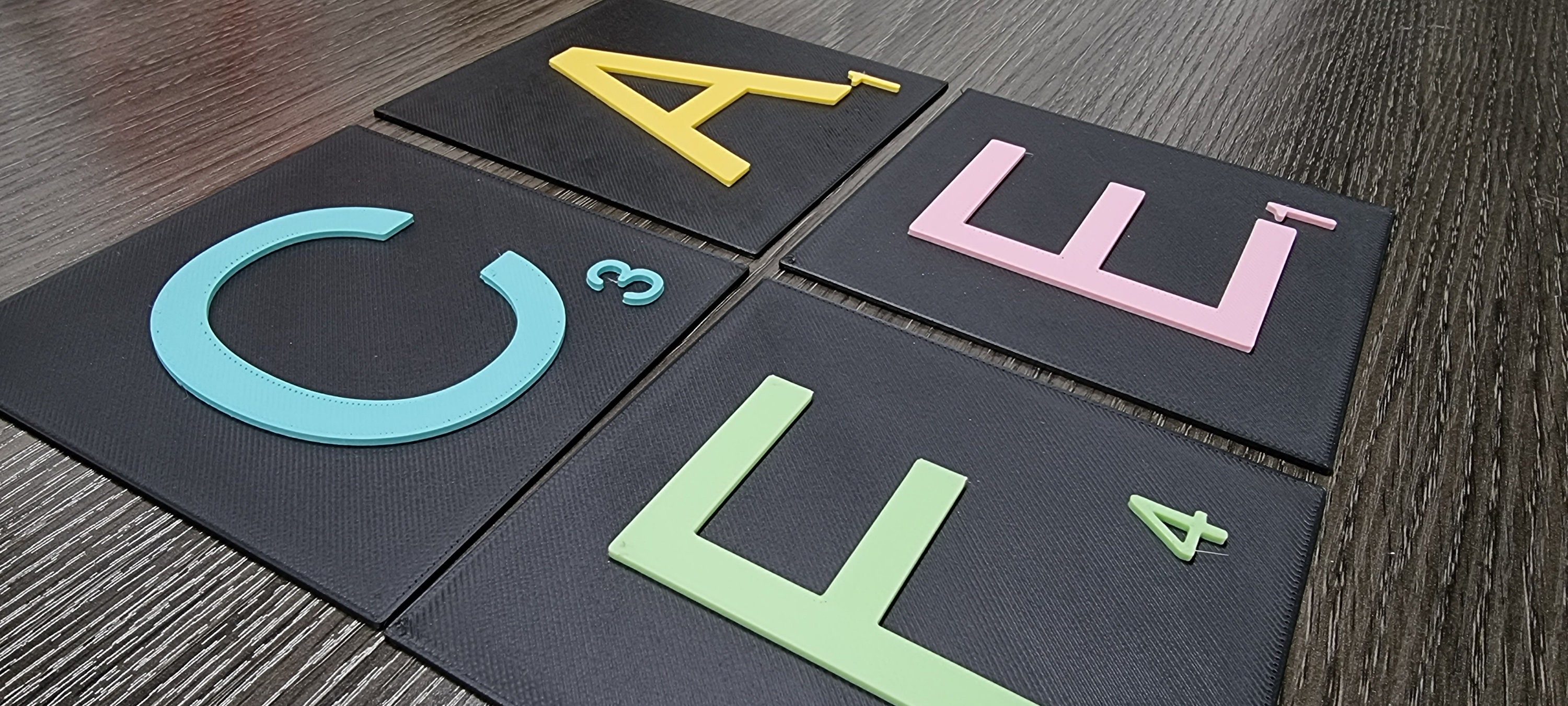Custom Color Board Game Look Letter Tiles 6 Inch. Modern Look Board ...