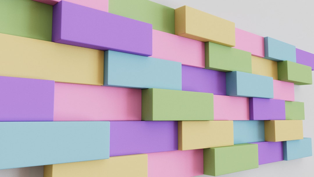 3D Rectangle Wall Tiles in Tons of Sizes & Colors 5in Wide. Get A ...