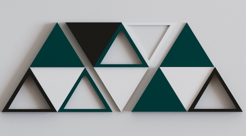 3D Hollow Triangle Wall Tiles in Tons of Sizes & Colors 6in Wide. Get A ...