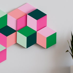 3D Cube Wall Tiles in Tons of Sizes & Colors 6in Wide. Get A Modern 3D ...