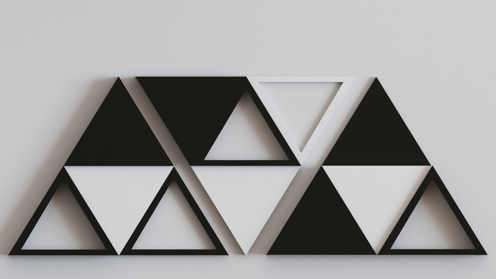 3D Hollow Triangle Wall Tiles in Tons of Sizes & Colors 6in Wide. Get A ...