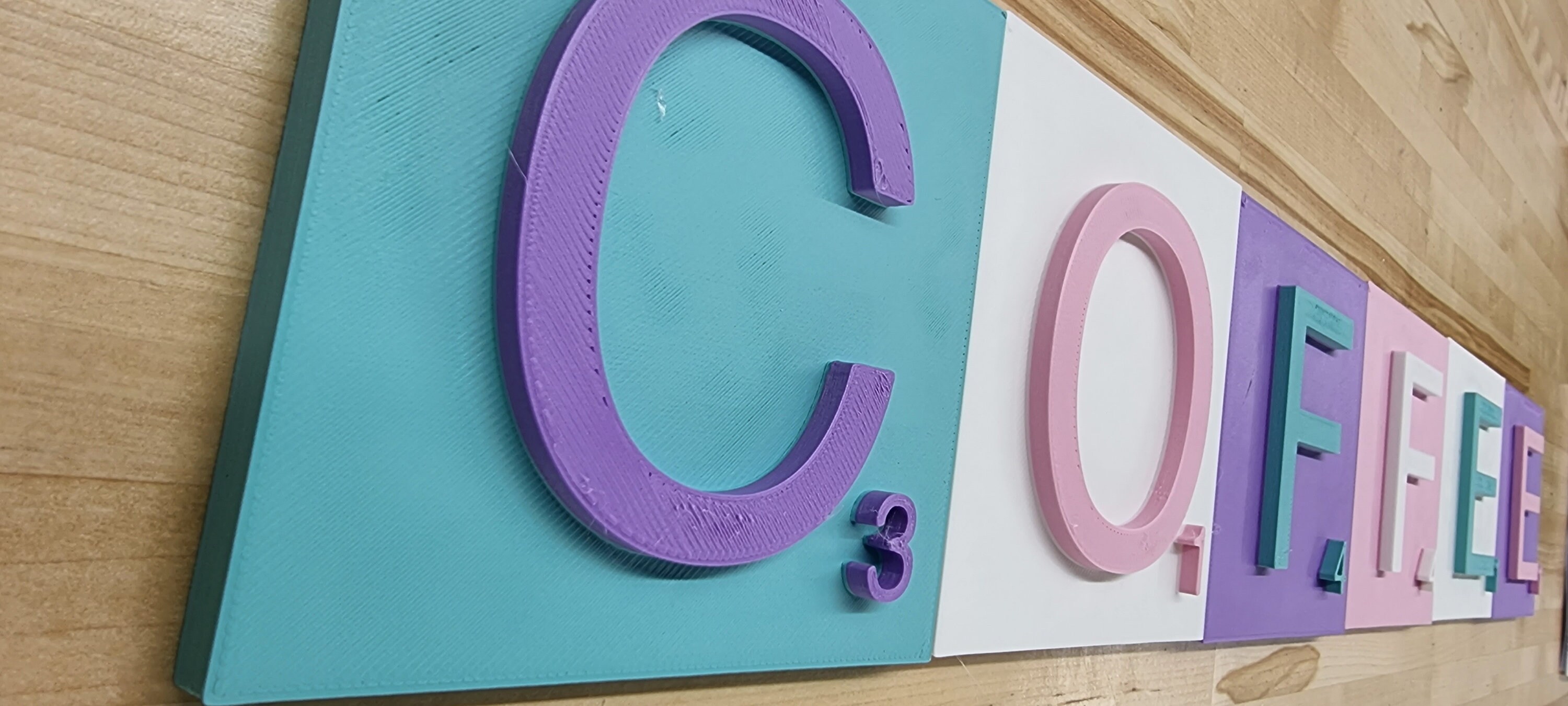 3D Effect Board Game Sign Letter Tiles 4 Inch. Modern Look 3D Effect ...