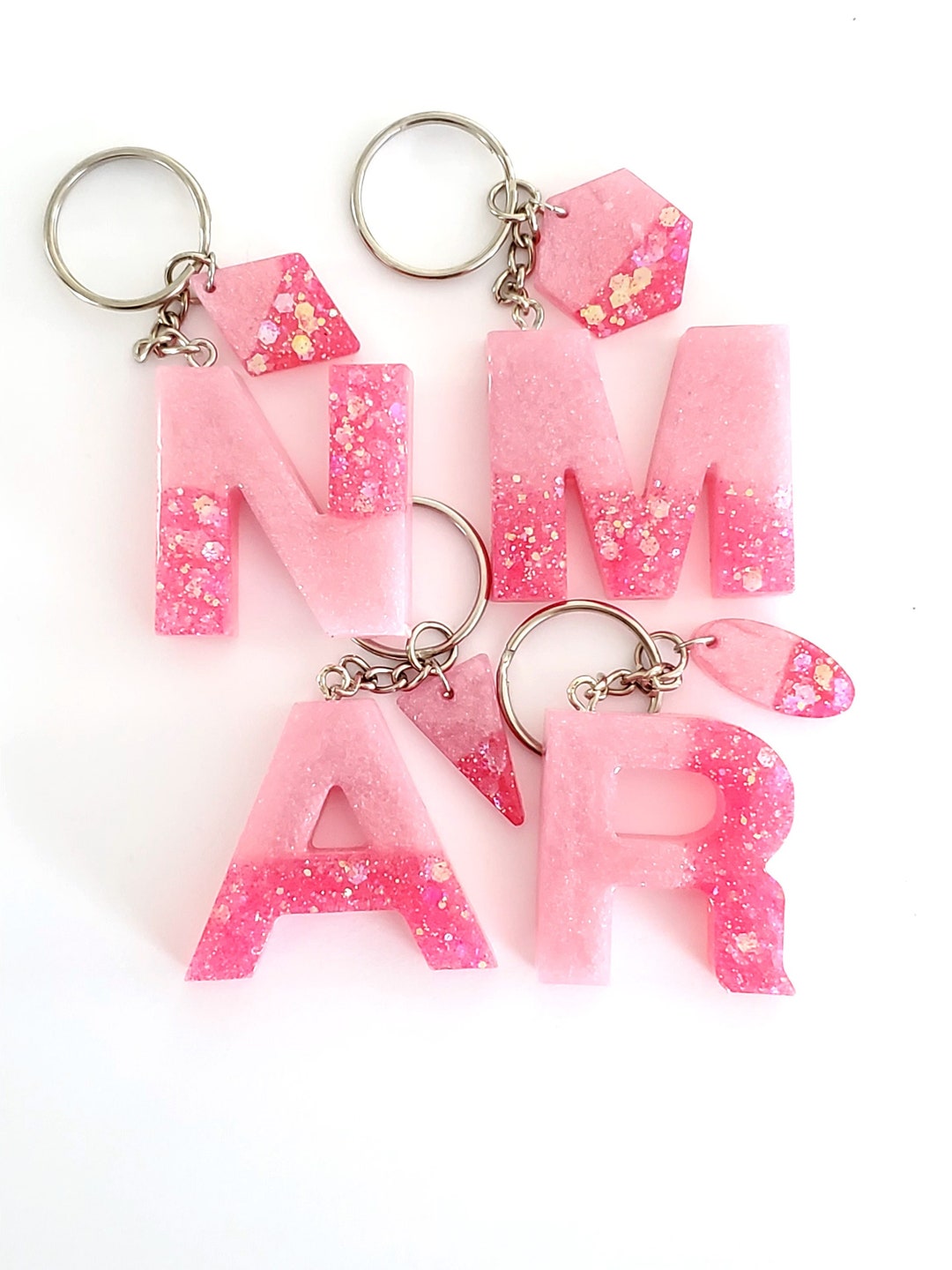 Brittany Letter Keychains, Resin Keychain, Hanging Letters, Red ...