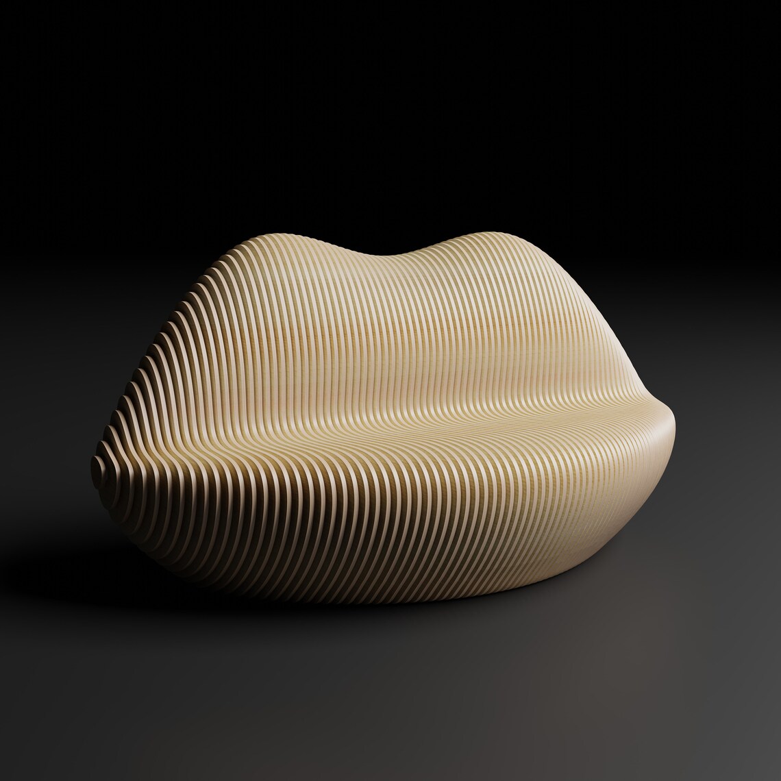 DIY Parametric Design Bech Lips. for Self-production. Digital File for ...