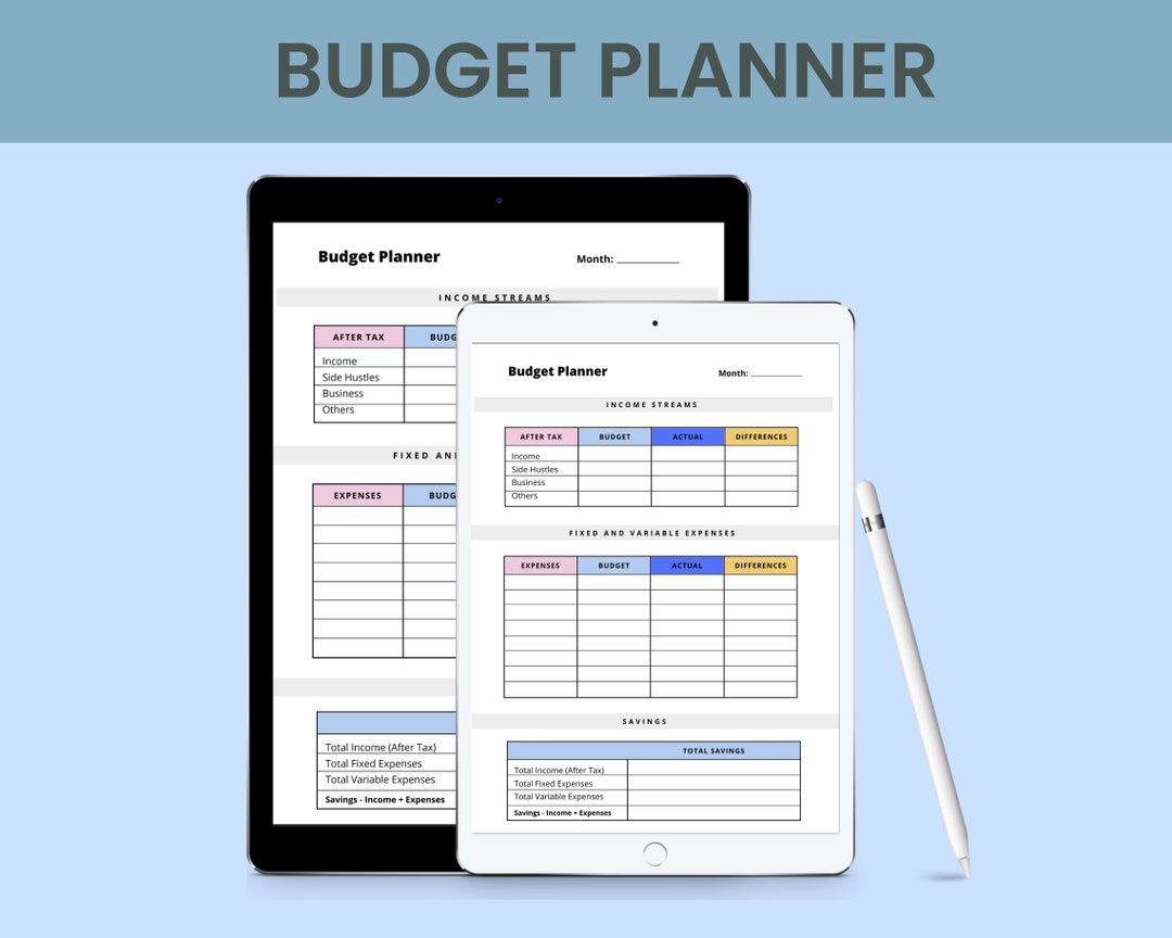 Simple Monthly Budget Planner, Printable Budget Planner, Digital 2023 ...