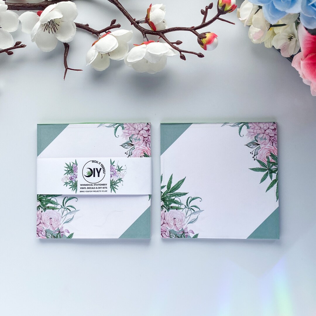 Botanical Buds Cannabis Themed Notepads Marijuana Flower Stationery ...