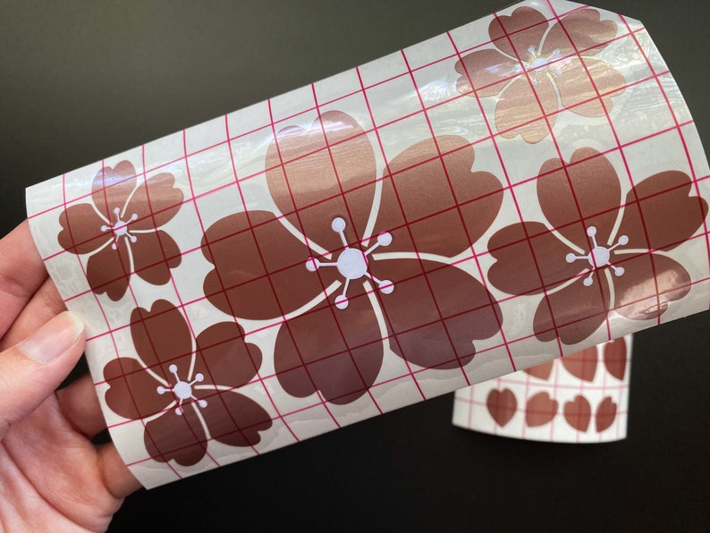 Cherry Blossom Vinyl Decal for Cars Sakura Rose Gold Decal for Laptops ...