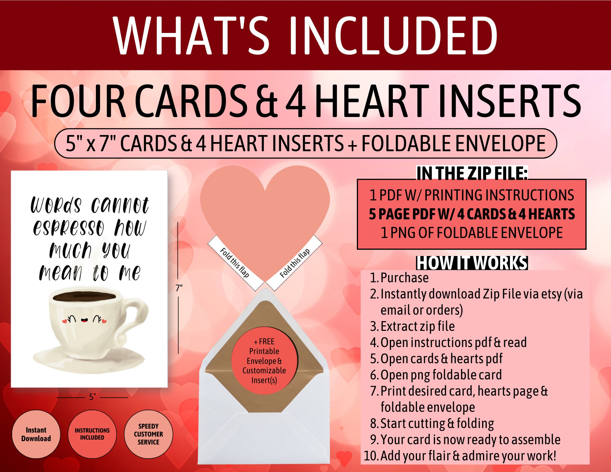 Valentine's Day Cards Instant Download, Kawaii Food Pun DIY Cards ...