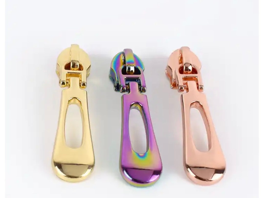 Teardrop Rainbow Iridescent Zipper Pull #5 Nylon Coil Beautiful - Etsy