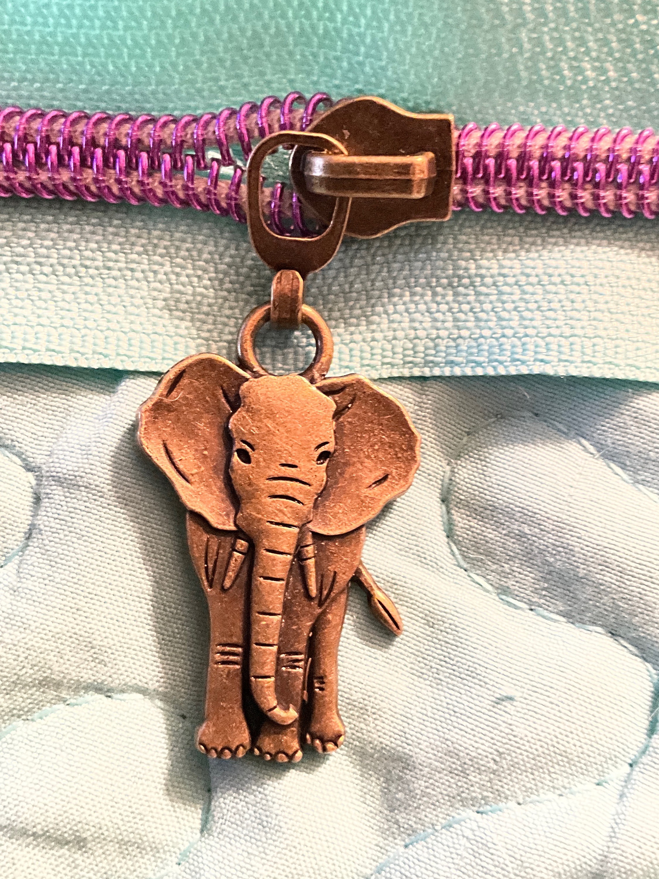 Elephant Antique Bronze #5 Zipper Pull Goes Perfect With Tula Pink ...