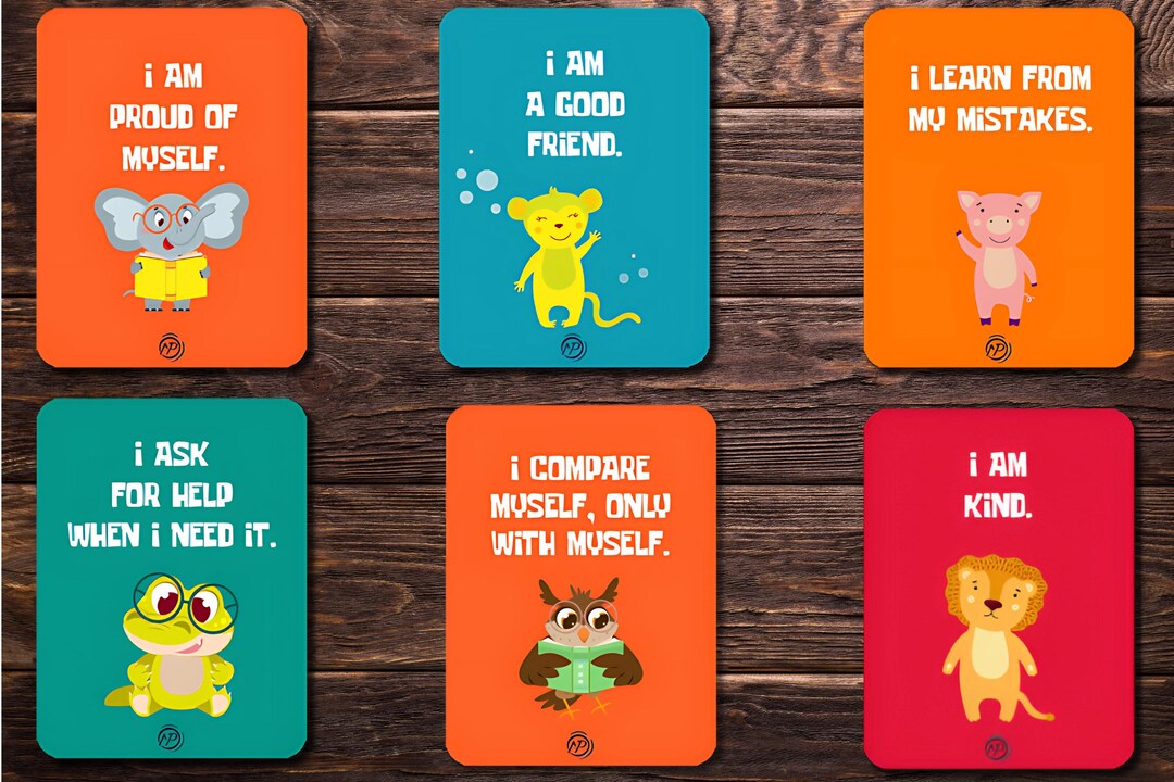 Positive Affirmation Cards for Children With Self-esteem, Gratitude ...