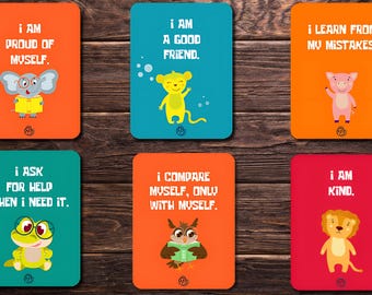 Positive Affirmation Cards for Children With Self-esteem, Gratitude ...