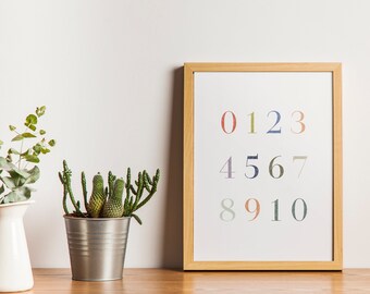 PRINTABLE Rainbow Alphabet Poster, Educational Wall Art Printable ...