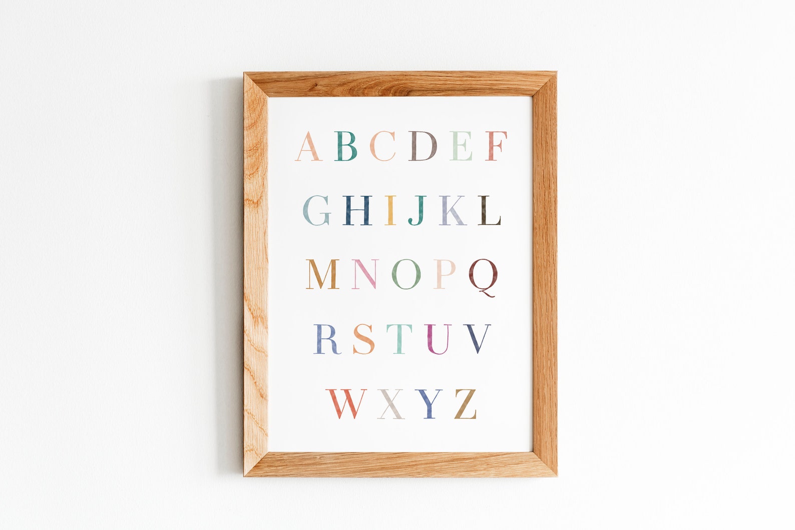 PRINTABLE Rainbow Alphabet Poster, Educational Wall Art Printable ...