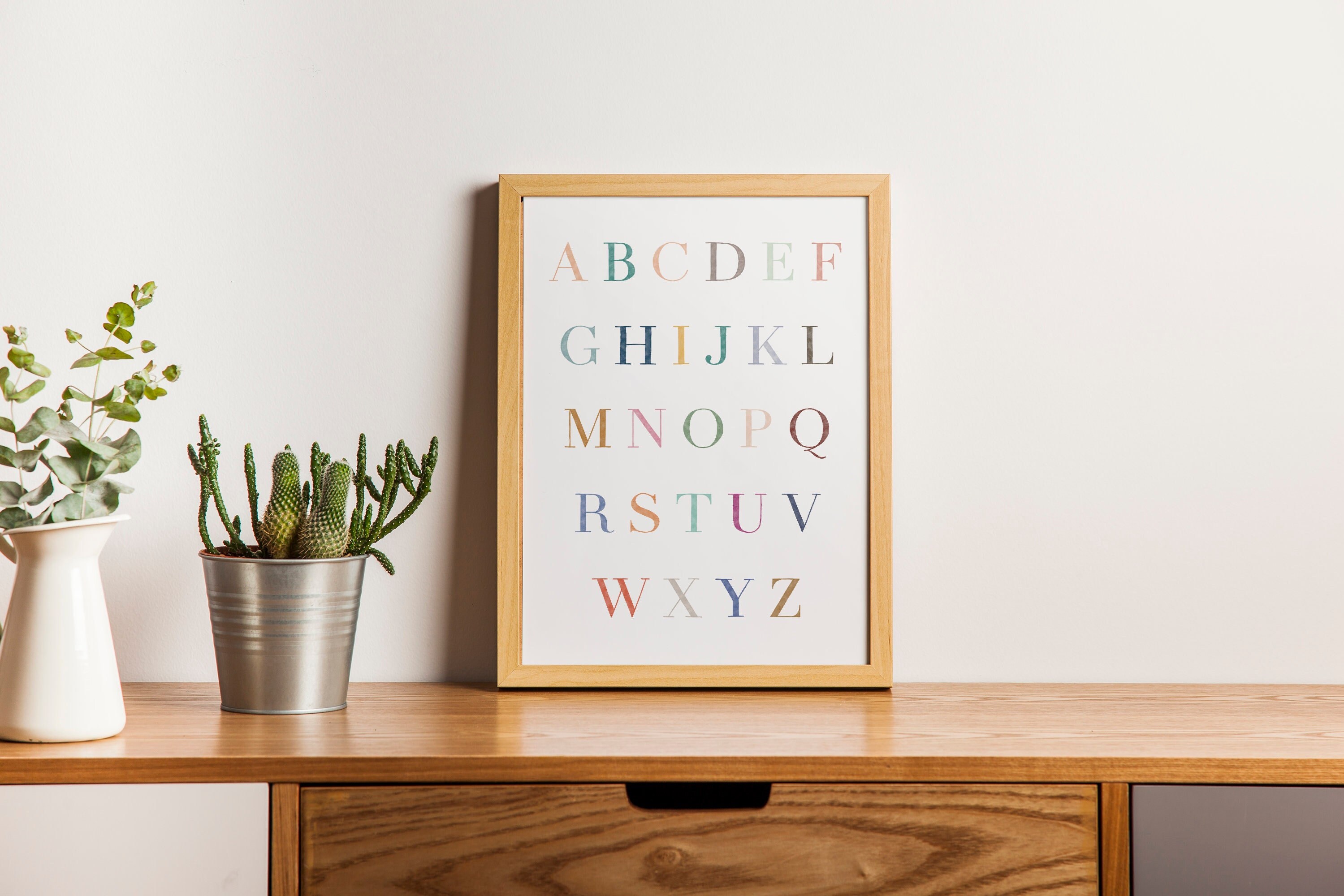 PRINTABLE Rainbow Alphabet Poster, Educational Wall Art Printable ...