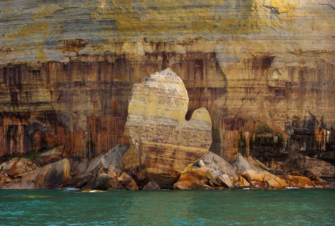 PICTURED ROCKS MITTEN 36x24 Metal Print - Etsy