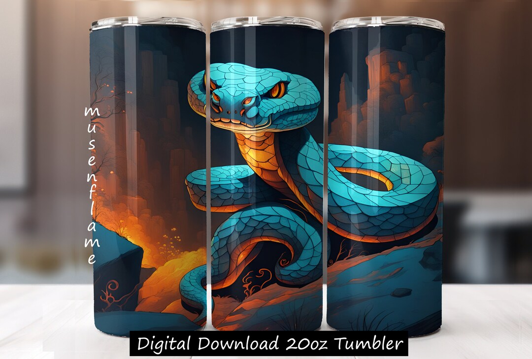 Snake 20 Oz Skinny Tumbler Sublimation Design Digital - Etsy