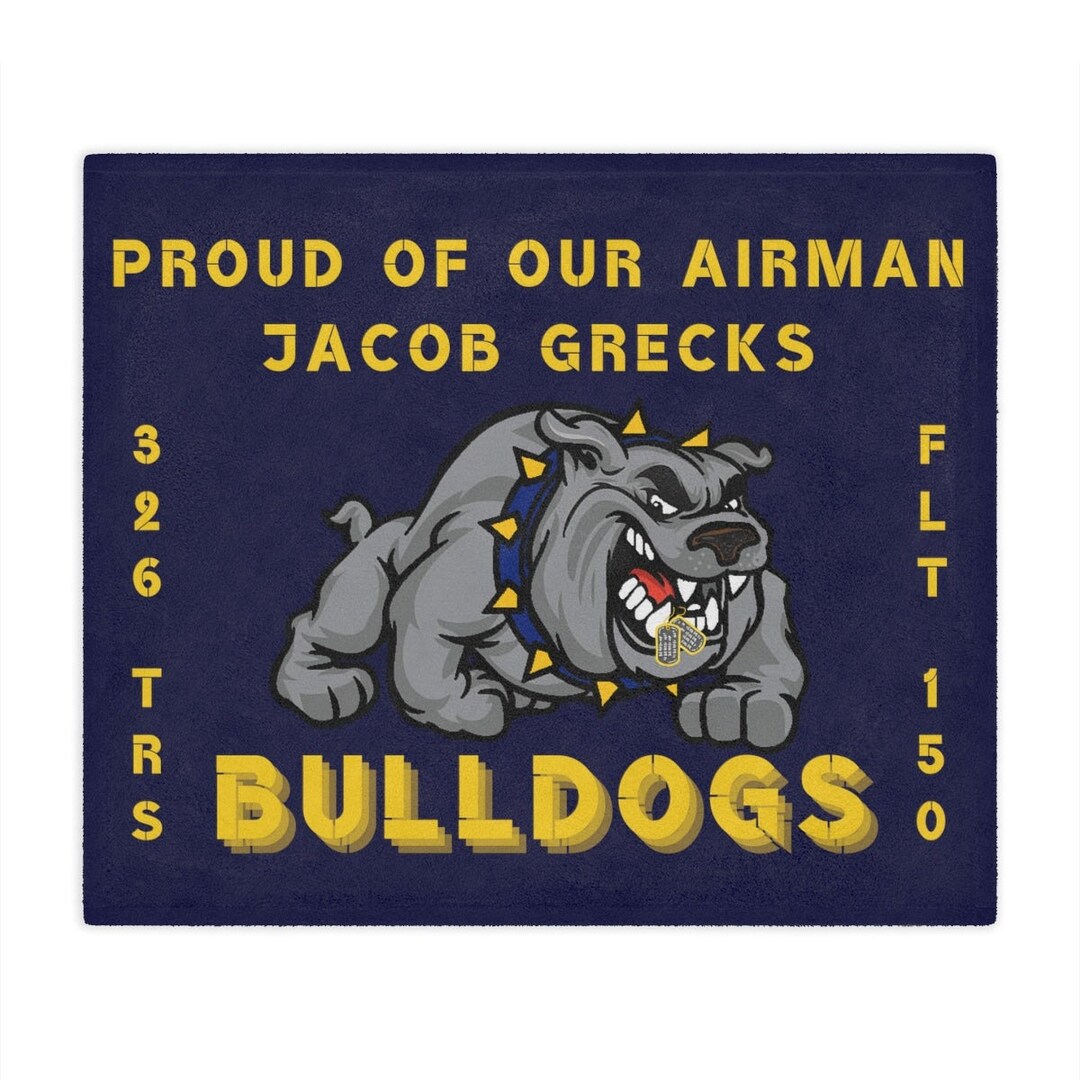 326 TRS Bulldogs Blanket Banner, BMT Graduation, Airman's Run, Bulldog ...