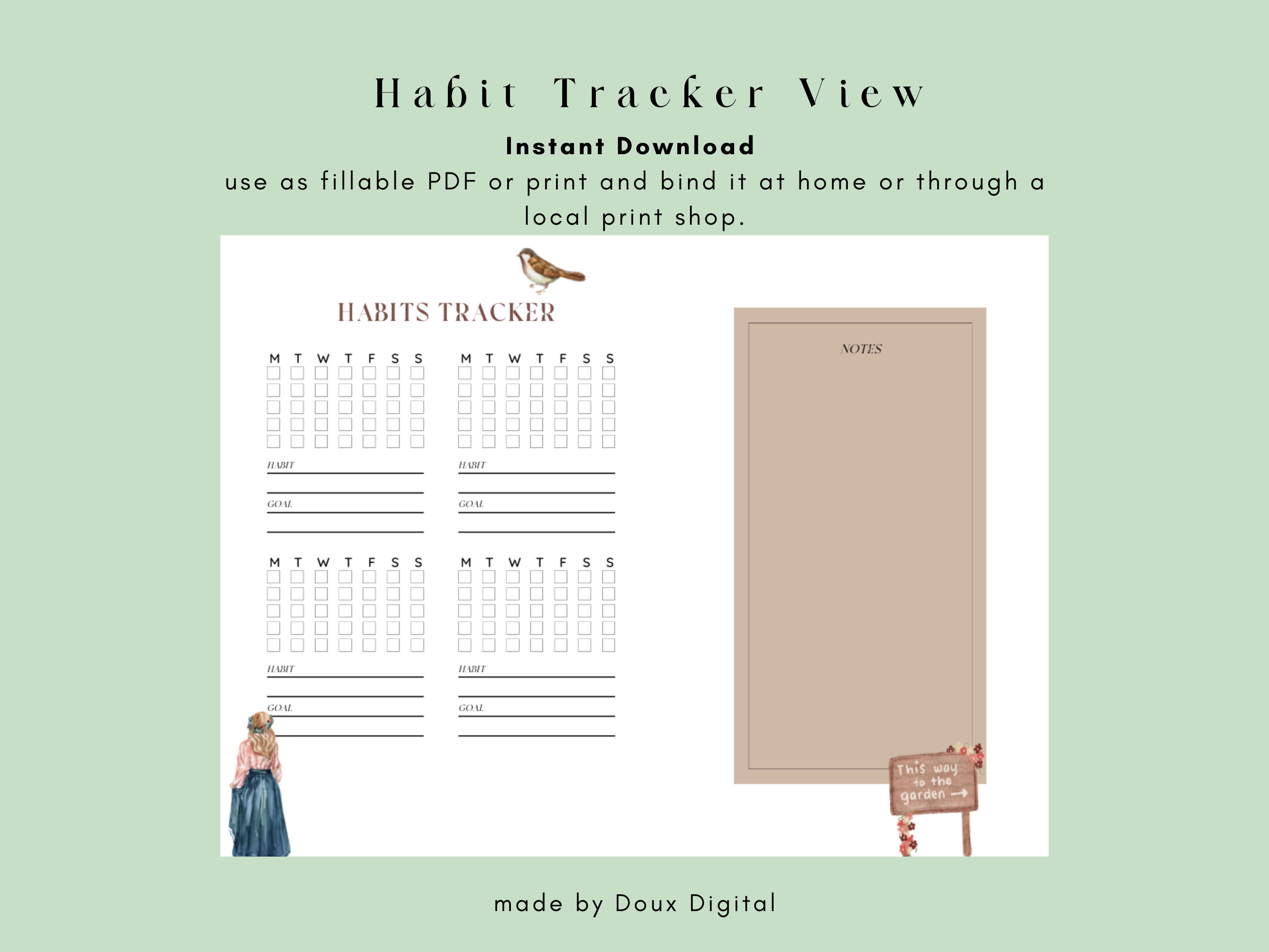 Cottagecore Downloadable Printable Planner Undated 2023 2024 Mid Year ...