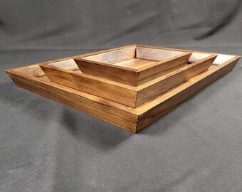 Solid Walnut Serving Tray - Etsy