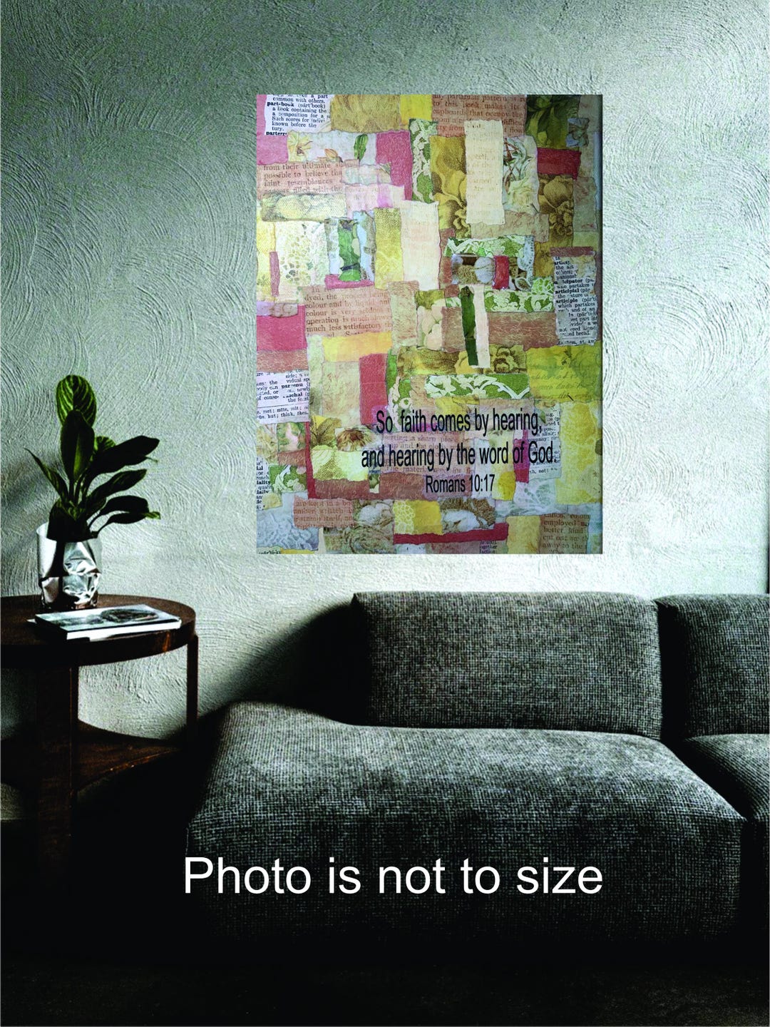Collage, Abstract, Wall Art. Original, Faith, Scripture, Christian, One ...