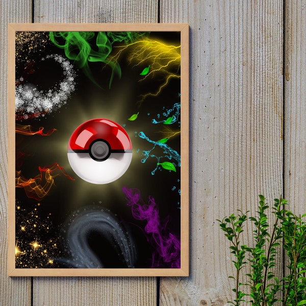 Pokeball Poster - Etsy