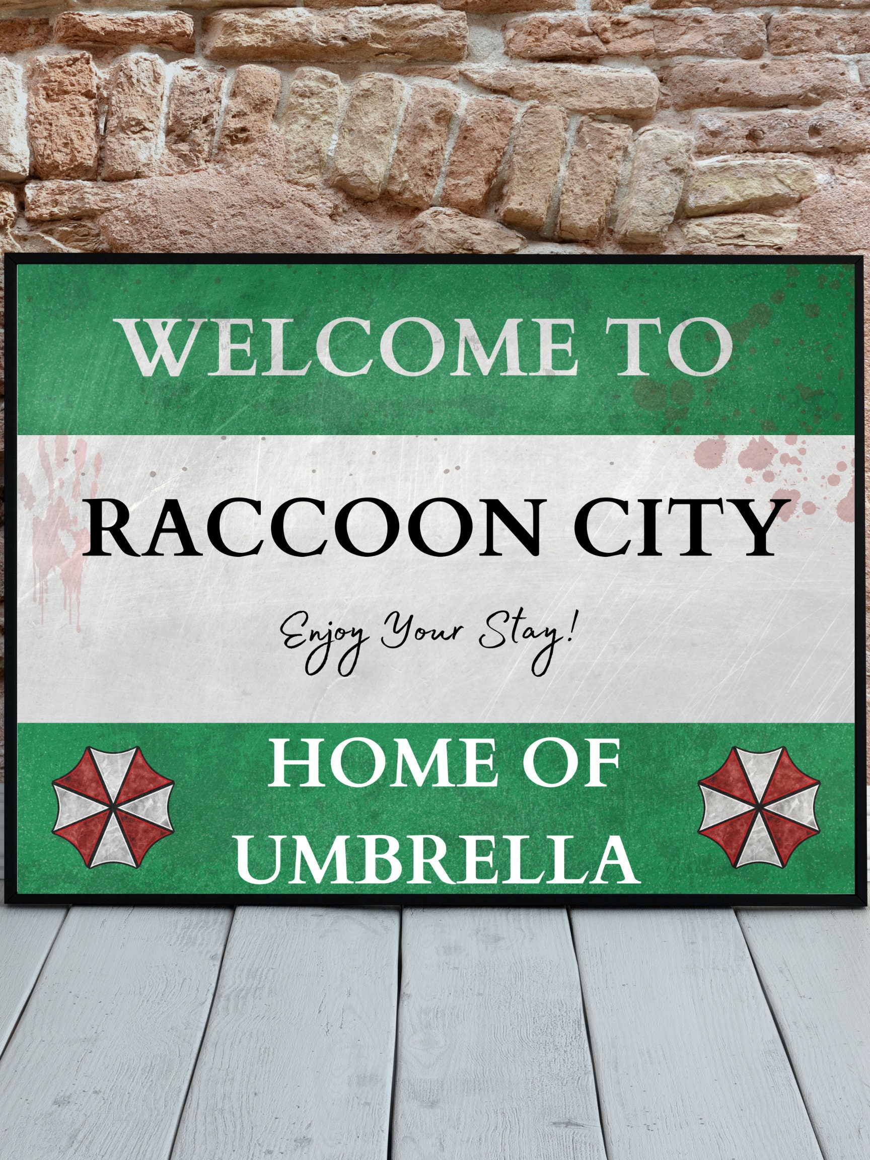 Raccoon City Welcome Sign - Physical Print - Resident Evil - Etsy