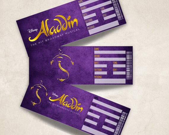 Aladdin Musical PDF Instant Download Digital Editable & Printable ...