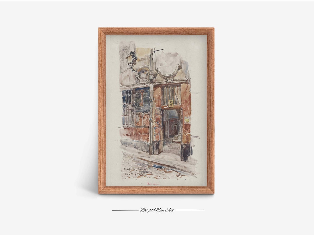 French Cityscape Painting | Dark Architecture Wall Decor PRINTABLE ...