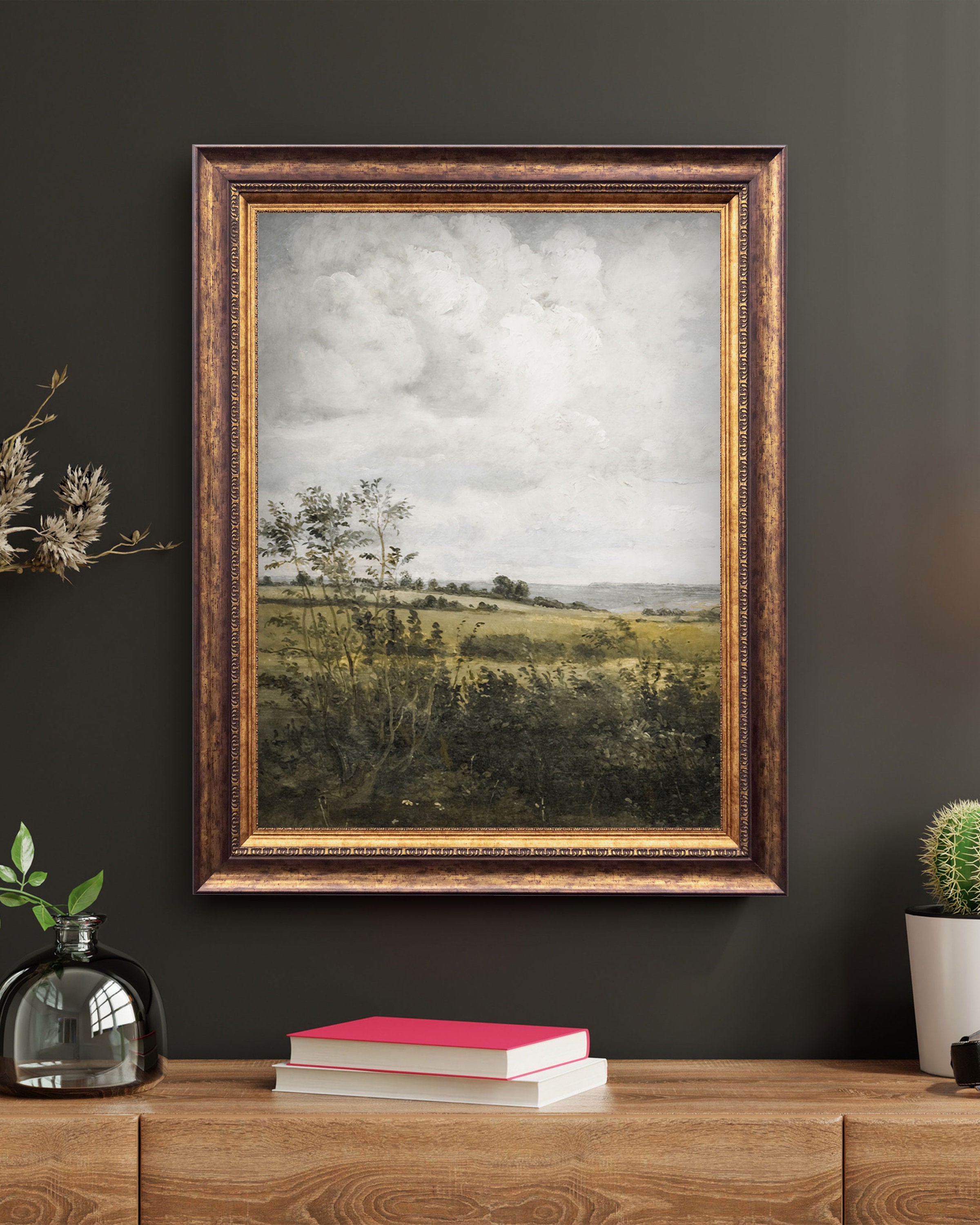 Rustic Country Wall Art Landscape Painting Vintage Downloadable Prints ...