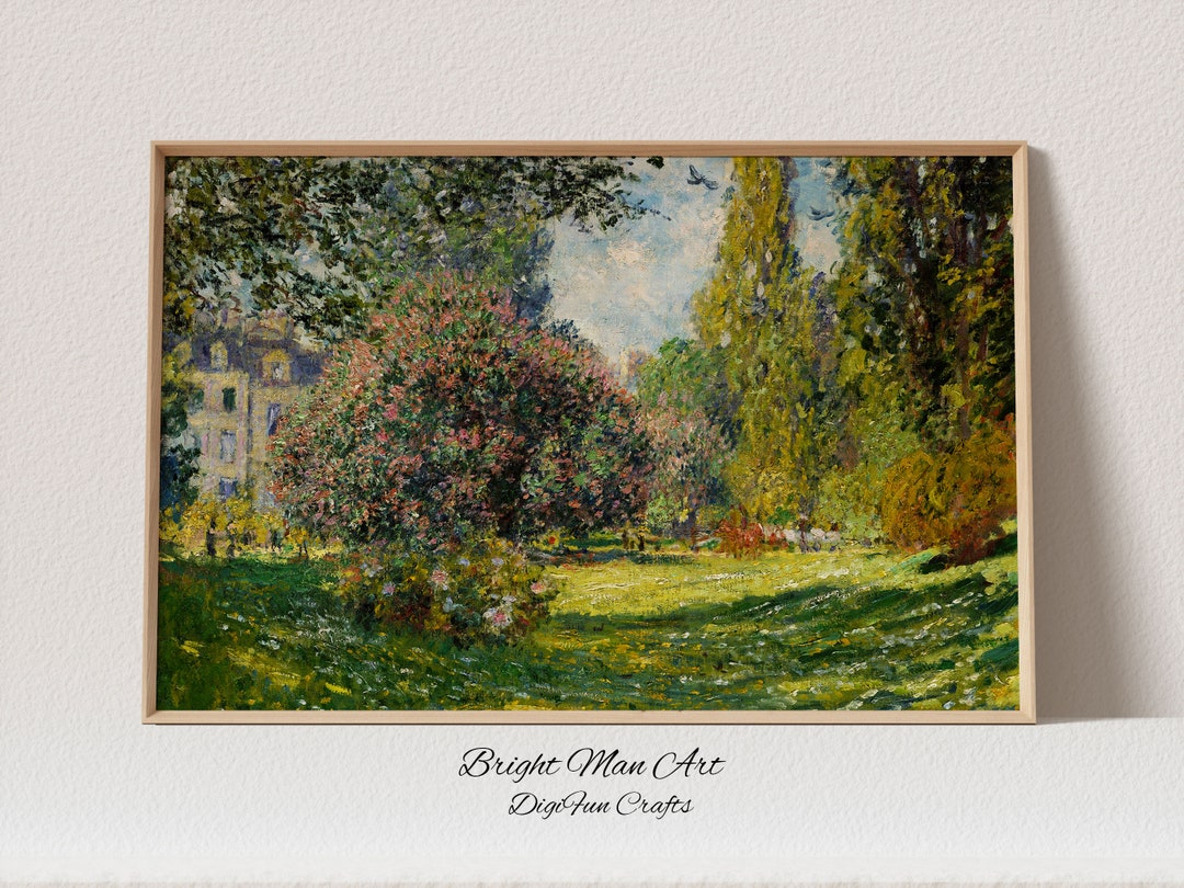 Parc Monceau, Monet, Painting, Art, Impressionism, Oil Painting, Park ...