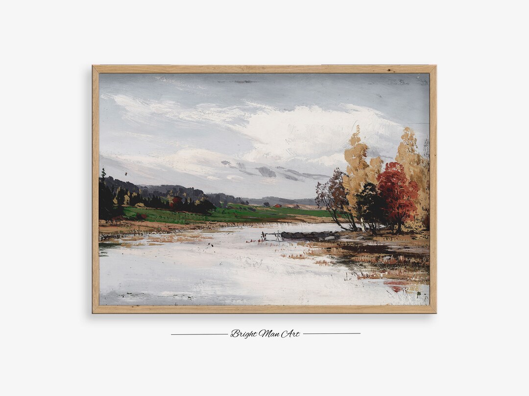 Moody Fall Landscape Warm Tone Autumn Wall Decor PRINTABLE Downloadable ...