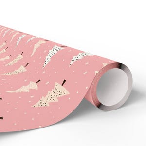 Cute Pink Christmas Wrapping Paper, Pink Gift Wrap, Pink Christmas ...