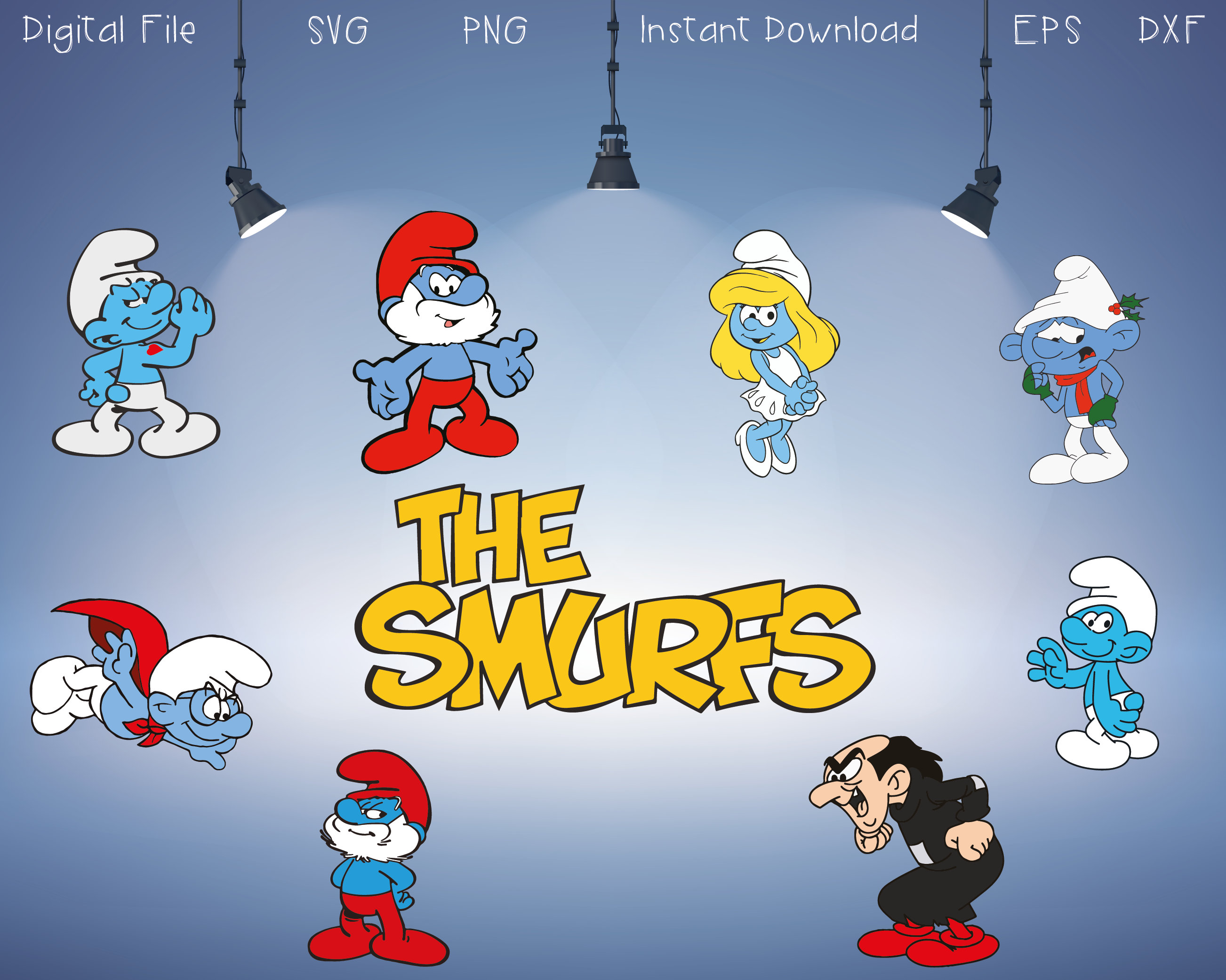 Smurfs Svg Bundle Smurfs Characters Stickers Papa Smurf Svg - Etsy Ireland