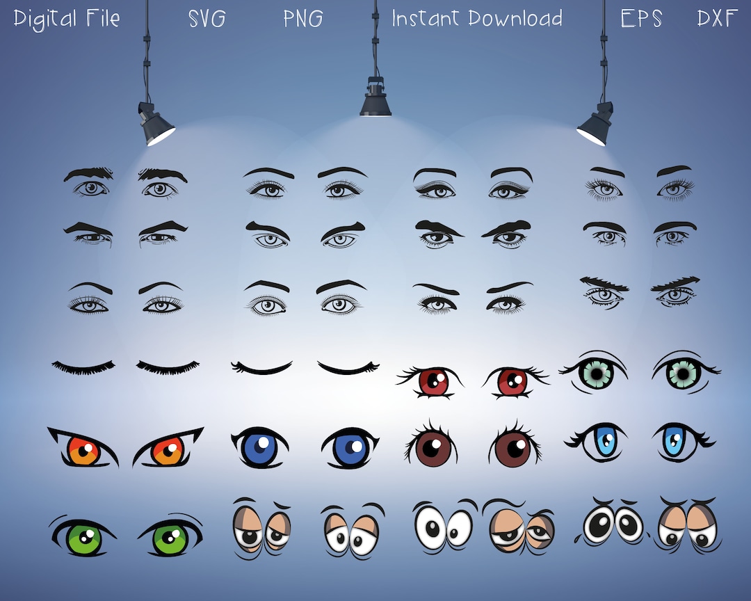 Eye Svg Bundle 27 Different Types of Eyes Colored Eyes Svg - Etsy Australia