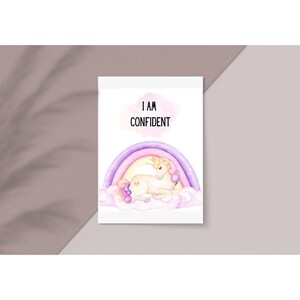 Kids Affirmation Cards, Printable, Unicorn Theme, Set of 30 - Etsy