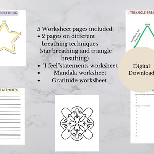 Kids Coping Skills Bundle, Printable, Cards and Worksheets - Etsy